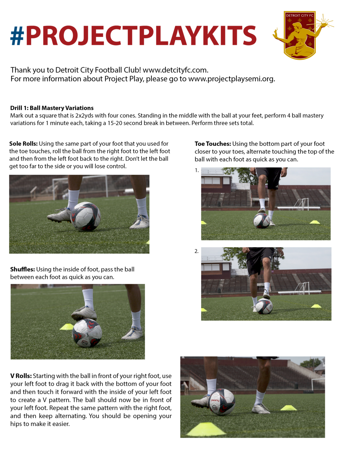 5 Simple At Home Football/Soccer Drills - Project Play: Southeast Michigan